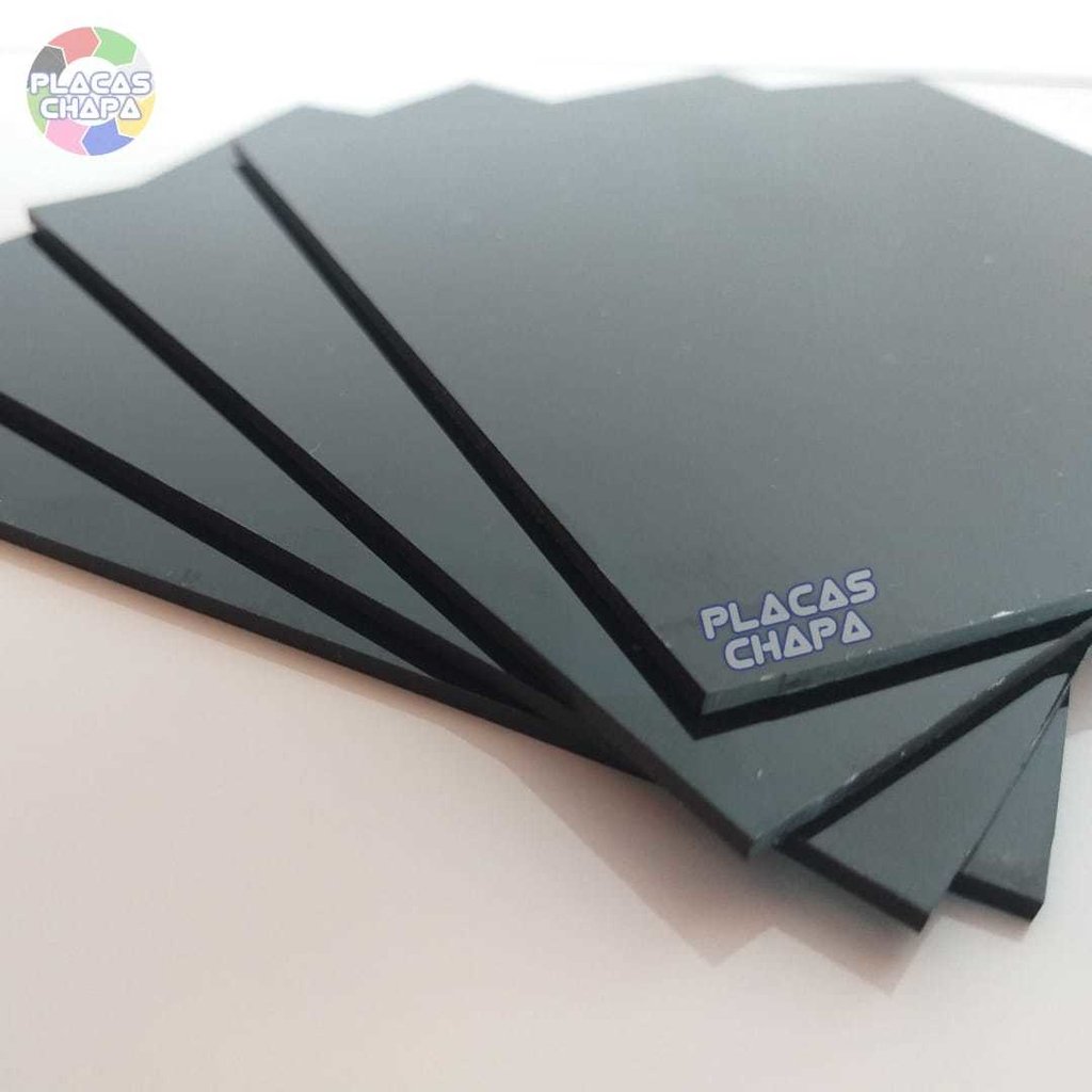 Placa PS Poliestireno Preto 3mm