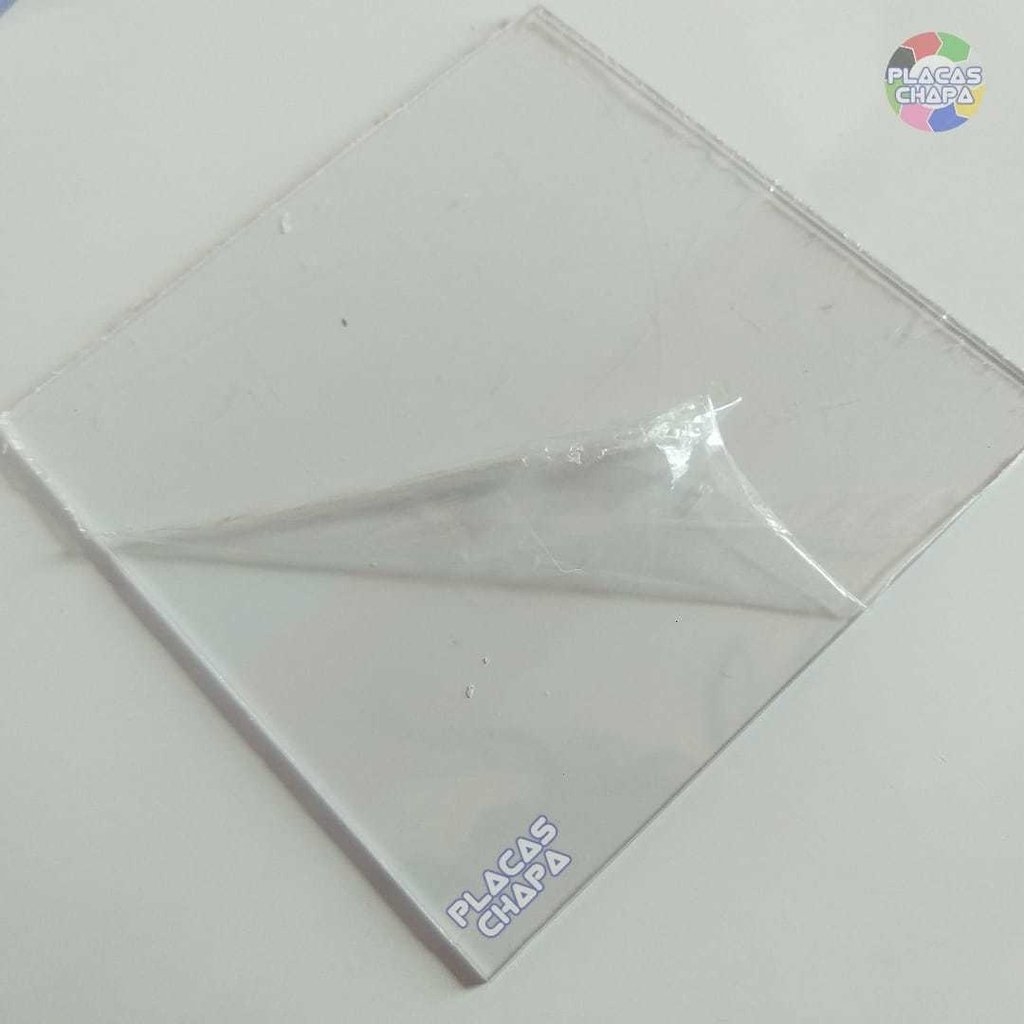 Placa PS Cristal Poliestireno 3mm X 100cm X 65cm (a unidade)