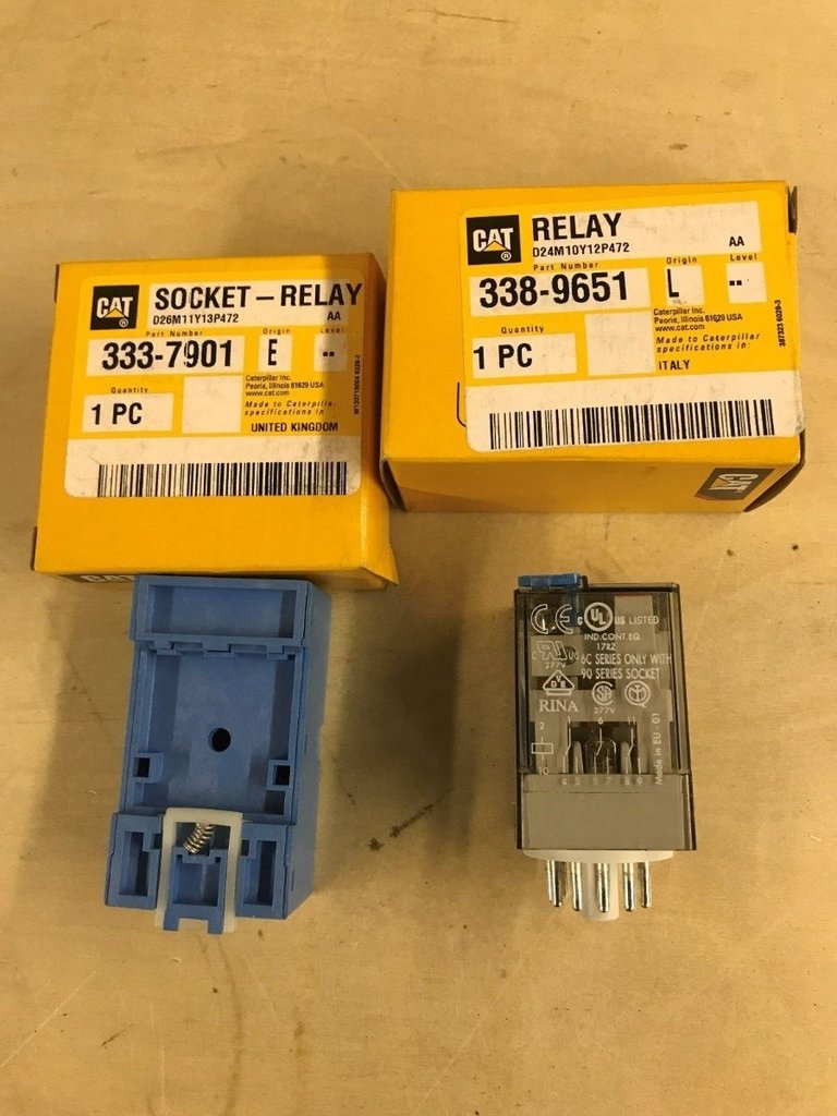 Rele Caterpillar 338-9651 Y Base Portarele 333-7901