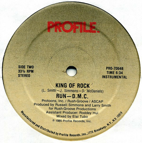 Run DMC - King Of Rock 1985 Hip Hop - Abc Discos Vinil