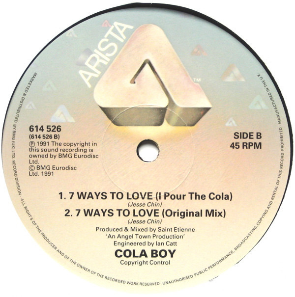 Cola Boy - 7 Ways To Love 1991 House, Euro House
