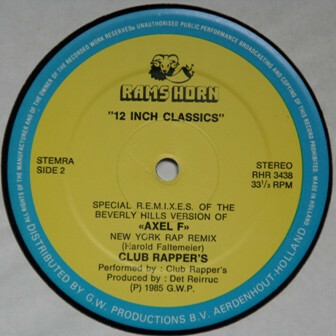 Club Rappers - Axel F 1985 Edited By The Latin Rascals Remixes
