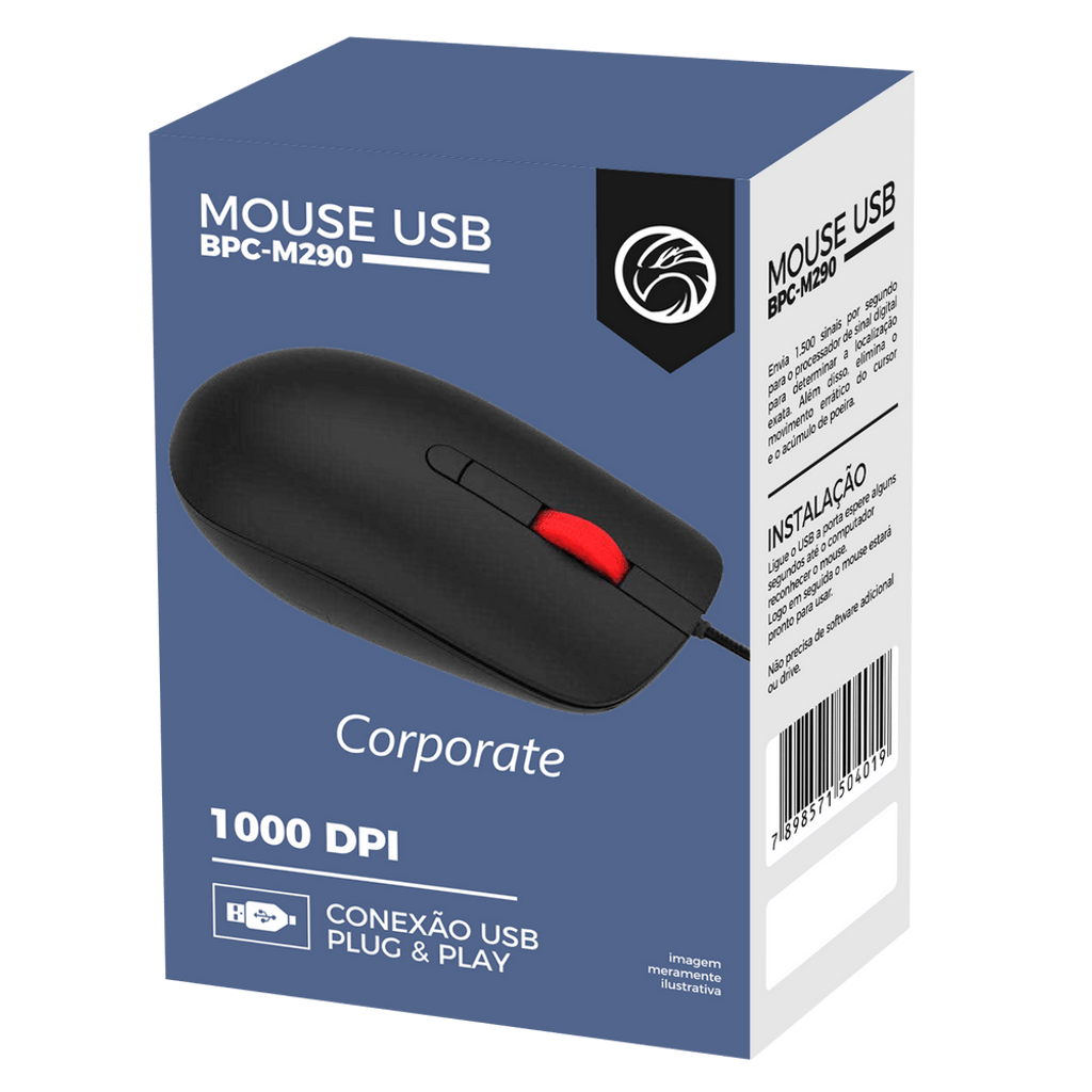 MOUSE M290 CORPORATE USB OPTICO - PrecisaShop