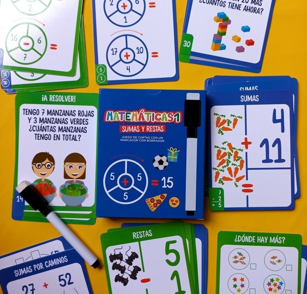 Cartas didácticas Sumas y Restas - Comprar en Creativo