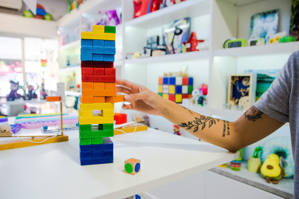Jenga de Colores con Dados - Comprar en Creativo