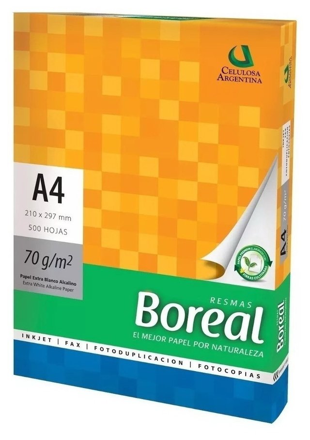 Resma Papel A4 Boreal 70gr. - La Cañada Computacion