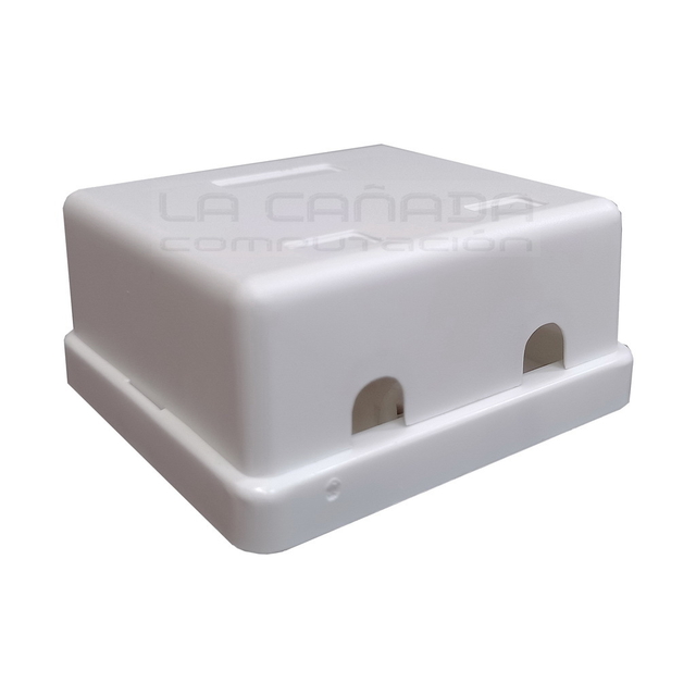 Roseta con Jack doble RJ45 (caja externa para amurar) MX7-RED010