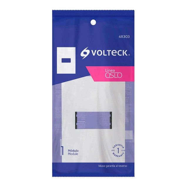 Placa 1 módulo de ABS, línea Oslo, color blanco