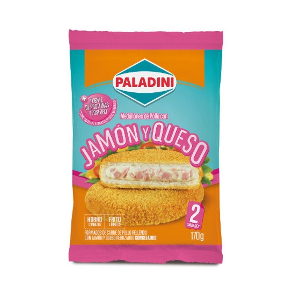 Medallones Pollo Paladini 170 gr Jamón y Queso
