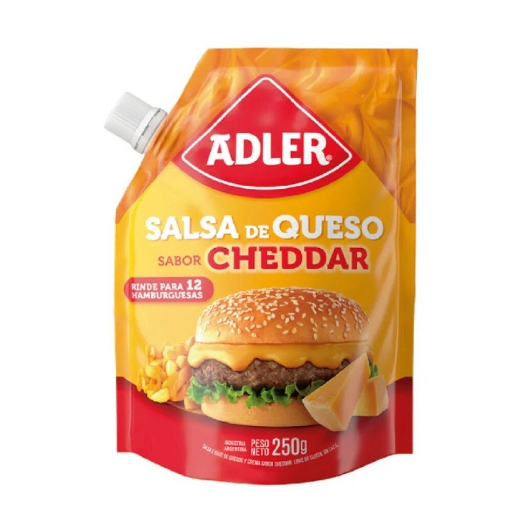 Salsa Queso Adler 250 gr Cheddar Doy Pack