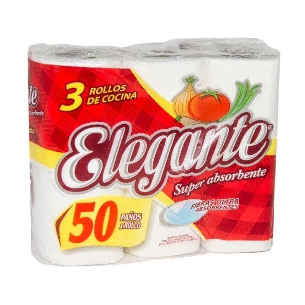 Rollos de Cocina 3 Rollos x 50 Paños