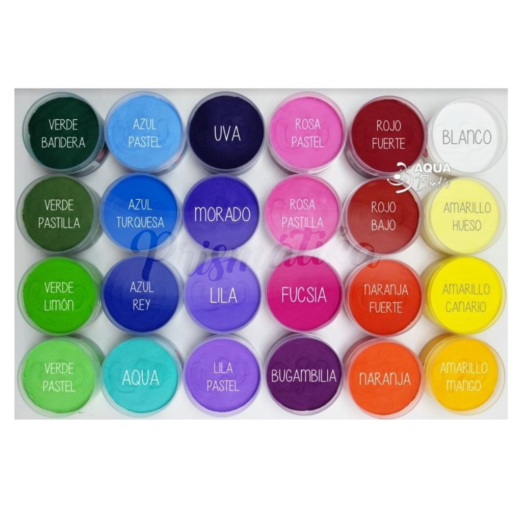Colores Mate Individuales 35 GR - Aqua Bonds Maquillaje Acuarelable