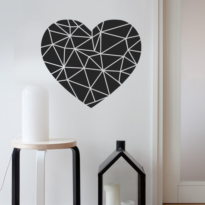 Vinilo corazón geometrico