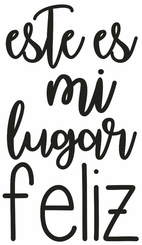 Vinilo frase este es mi lugar feliz
