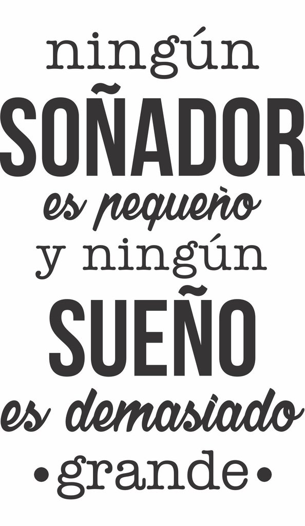 Vinilo frase ningun soñador