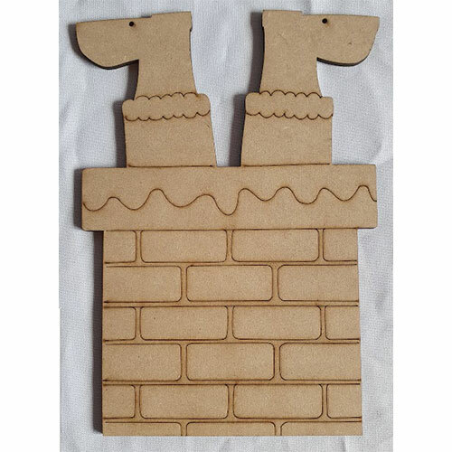 FORMAS NAVIDAD 20 CM PAPA NOEL ENTRANDO POR LA CHIMENEA