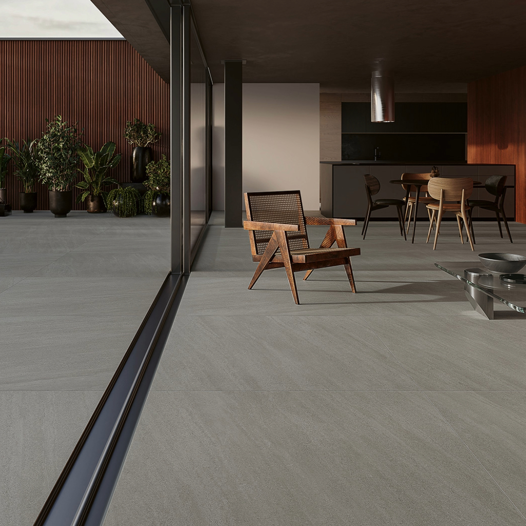 PORCELANATO NATURAL 123X123 BASALTO GREY VILLAGRES