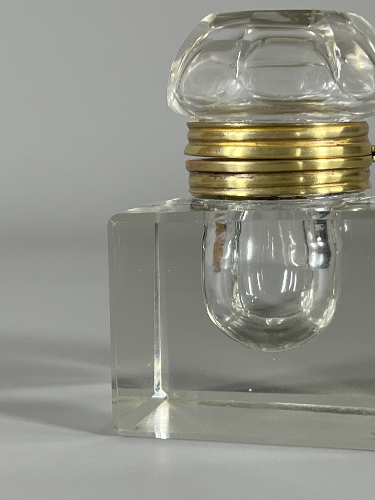 Tintero en cristal y bronce - Comprar en Mayflower