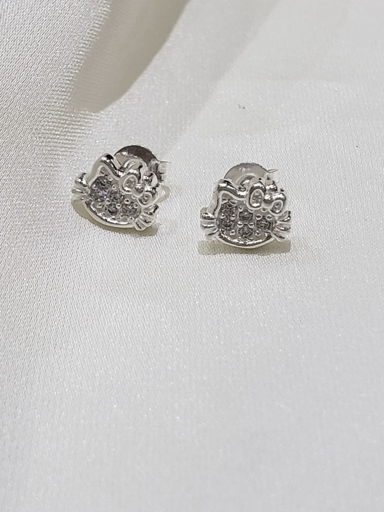 Aros plata hello kitty - Comprar en Joyas Maia