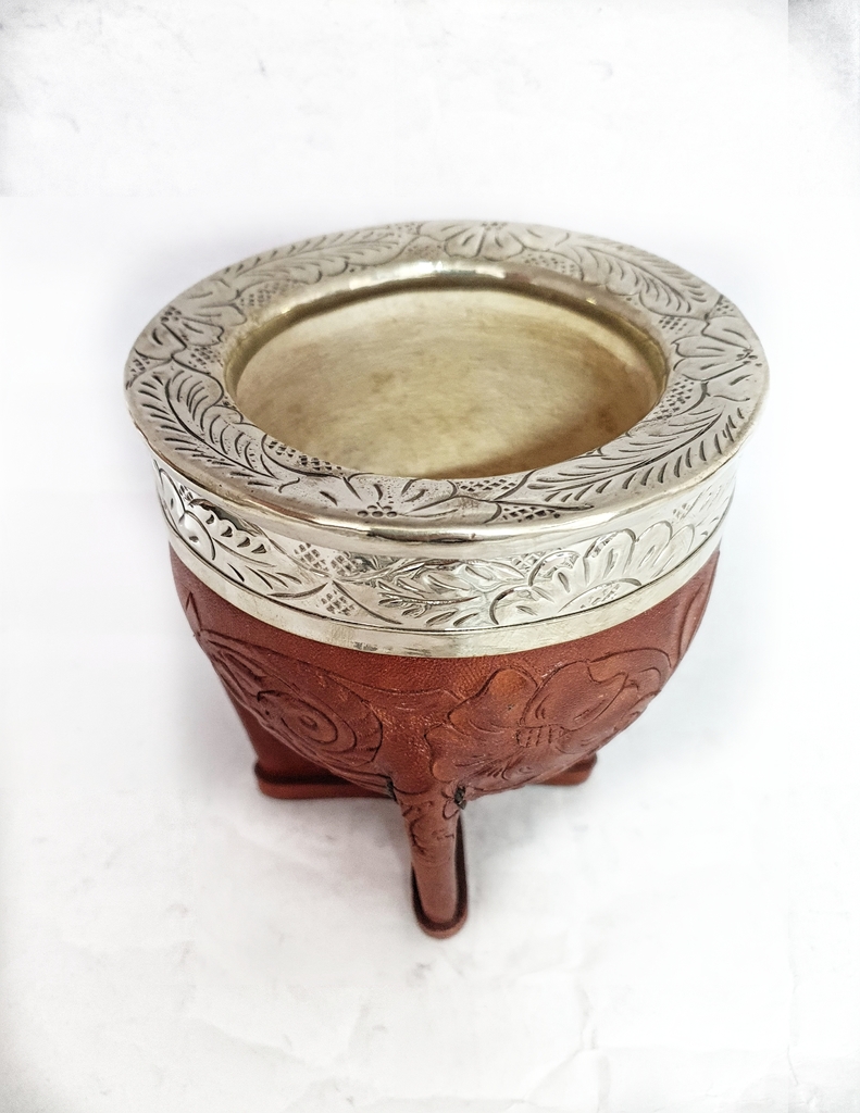 Mate imperial cuero repujado - Comprar en Arte Mates