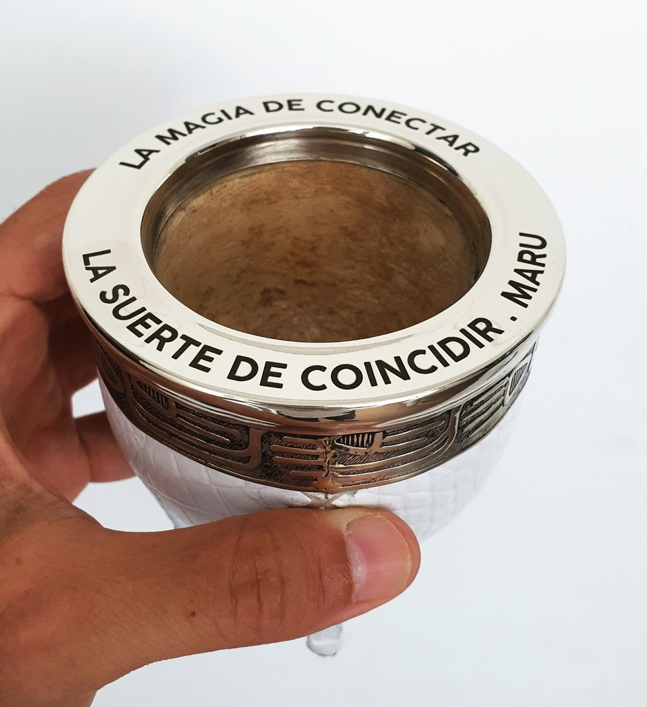 Mate imperial grabado a láser con bombilla