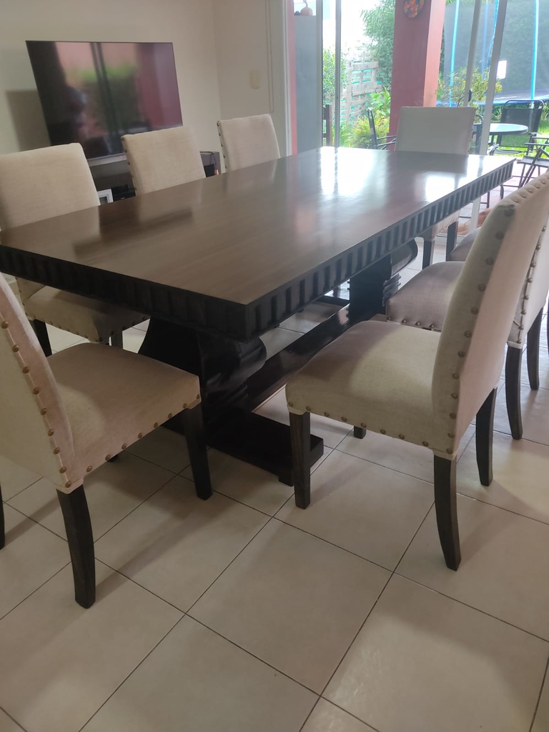 Comedor Barcelona (Mesa Rectangular + 6 Sillas)