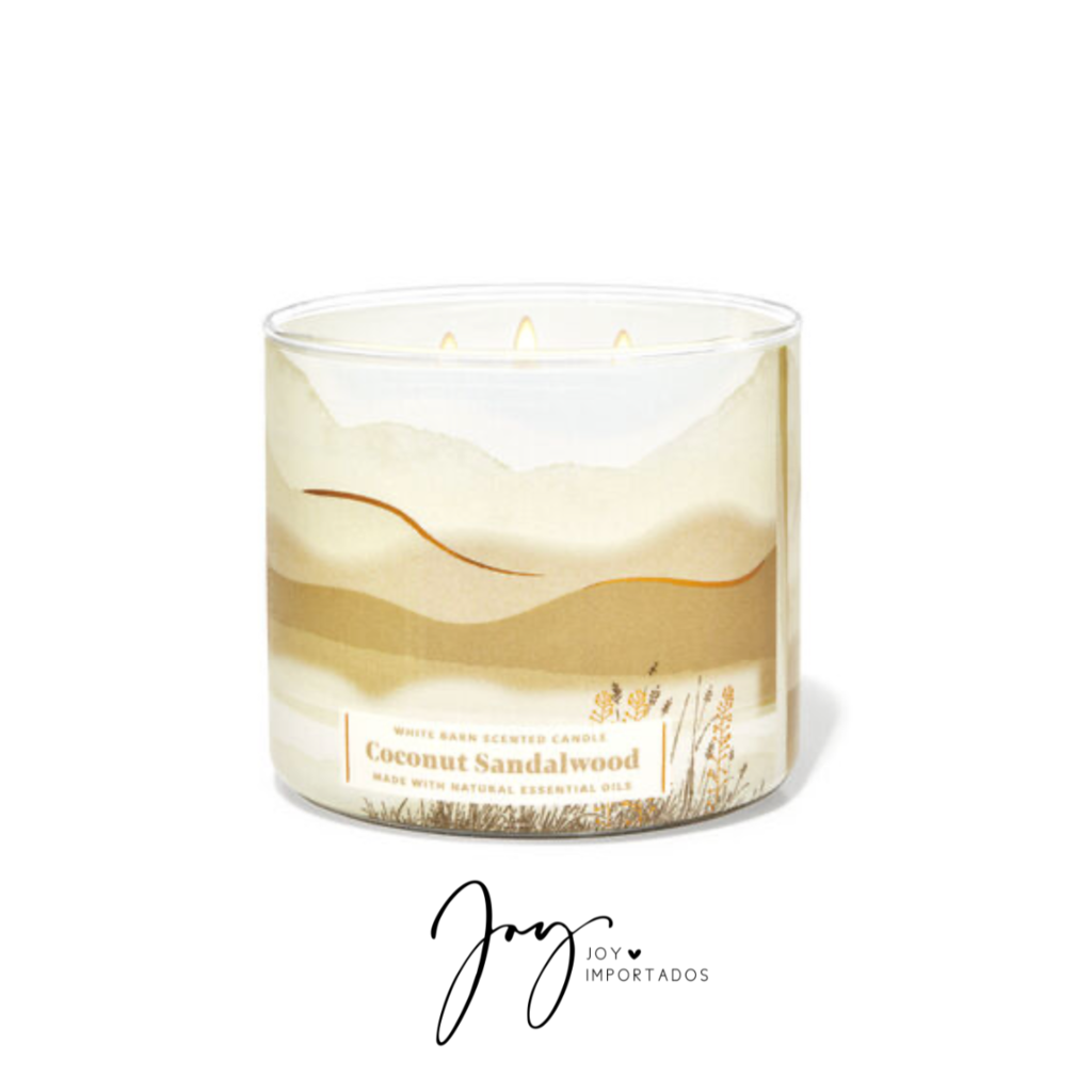 Vela 3 pavios Coconut Sandalwood - Bath & Body Works 411g