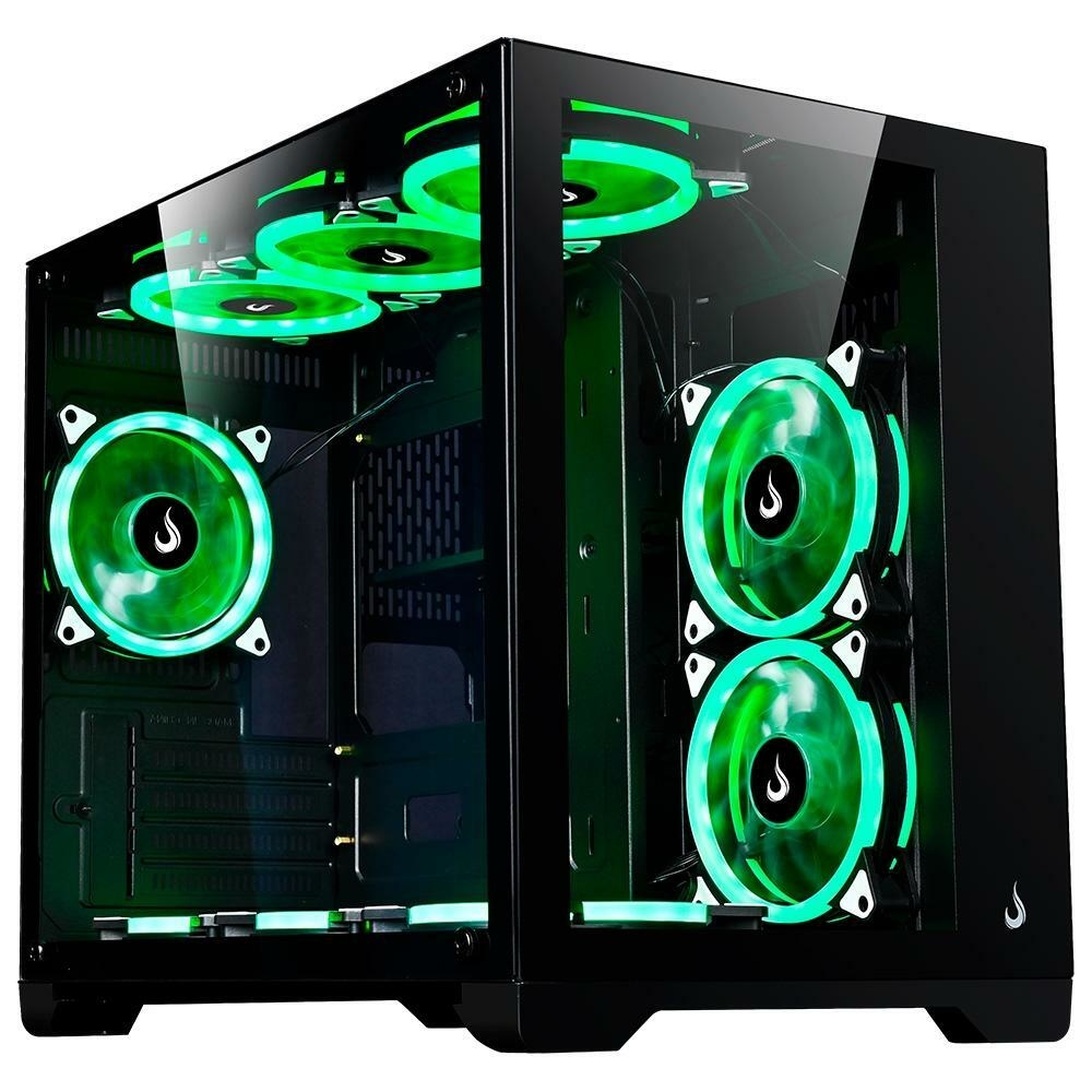 GABINETE GAMER RISE MODE GALAXY GLASS M, MINI TOWER, LATERAL E FRONTAL ...