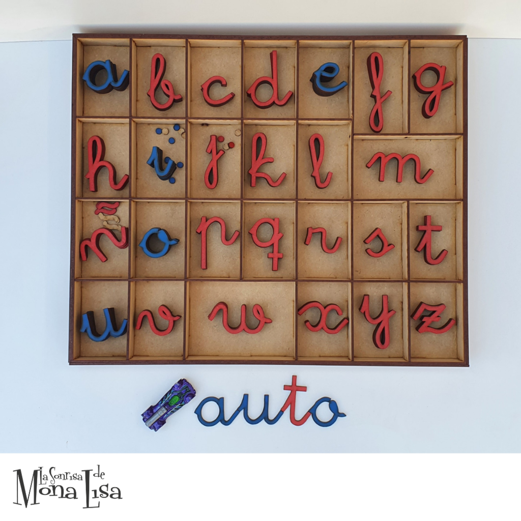 Alfabeto móvil Cursiva - 2 - MONTESSORI