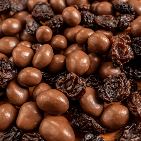 Pasas con chocolate el 1/4 Kg - Comprar en El Gringo