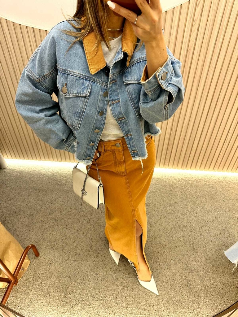 JAQUETA JEANS SARAH DUDA - Comprar em Usina da moda