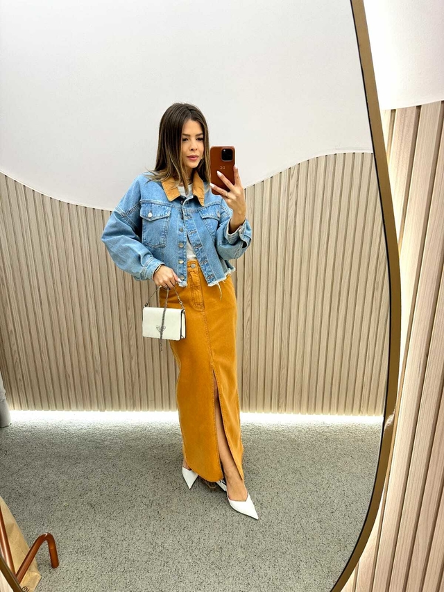 JAQUETA JEANS SARAH DUDA - Comprar em Usina da moda