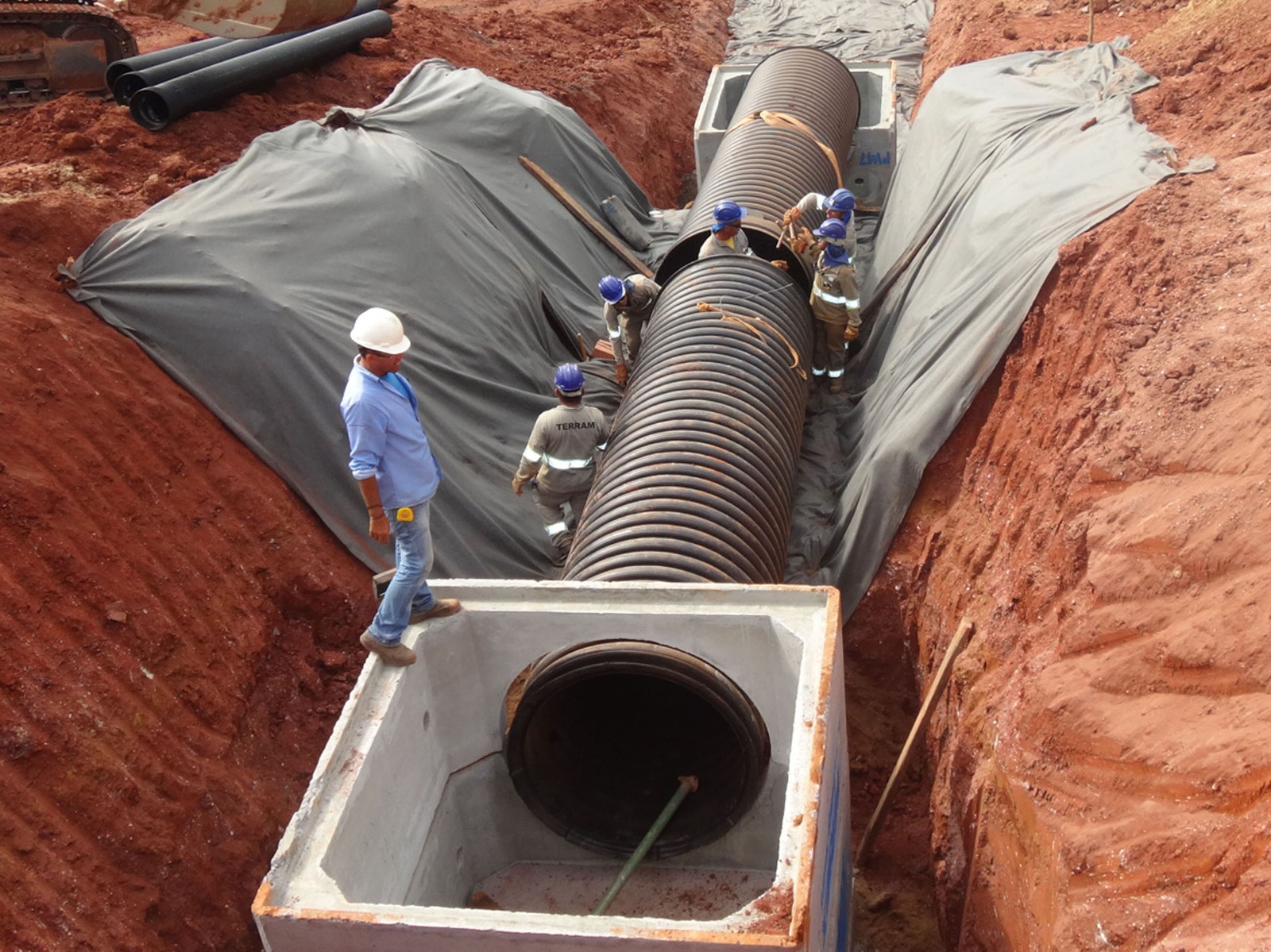 Como instalar Duto Corrugado Drenagem Tubo Pead