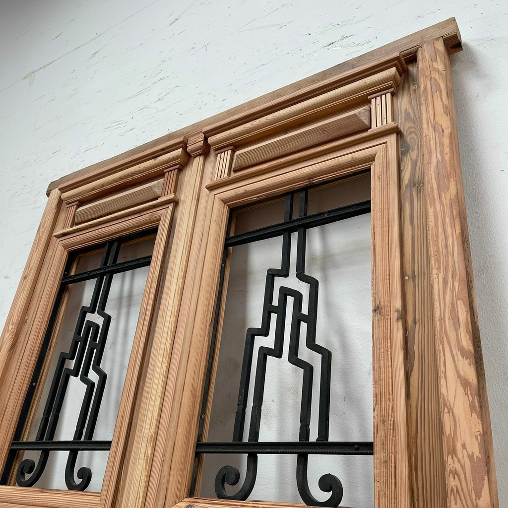 Puerta doble hoja estilo colonial de Pinotea - Cod 5696