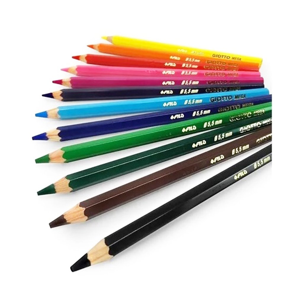 Lapices Giotto Mega Extra Gruesos X 12 Colores