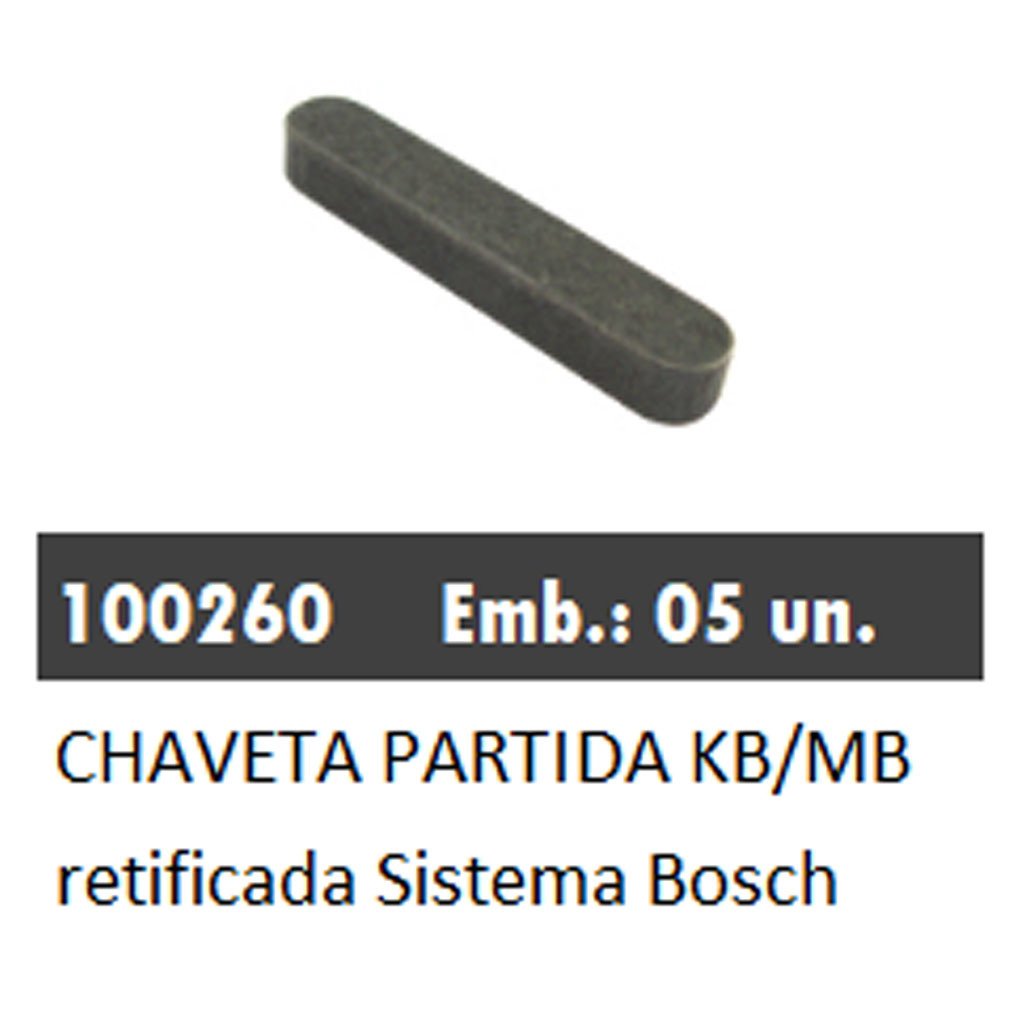 100260 CHAVETA PARTIDA KB MB RETIFICADA SISTEMA BOSCH
