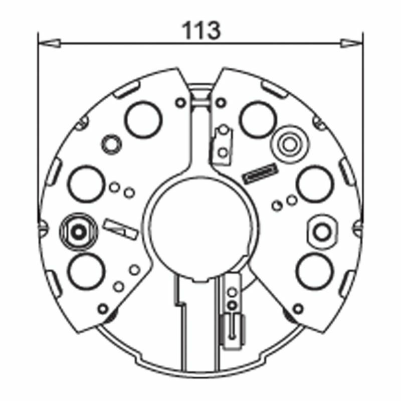 PLACA.RETIF.GAUSS.BOSCH.FIAT ALLIS/GM.D20.D40.D6000 75A GAUSS1638