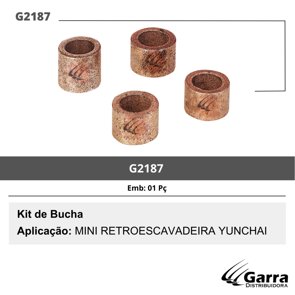 G2187 KIT DE BUCHA MINI RETROESCAVADEIRA YUNCHAI