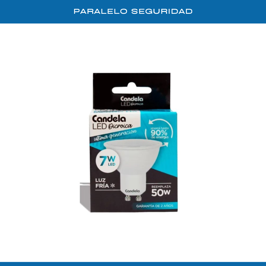 Lámpara Led Dicroica Candela 7w Reemplaza 50w Candela