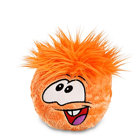 Pelúcia Original Disney PUFFLE LARANJA - Club Penguin - 14 cm