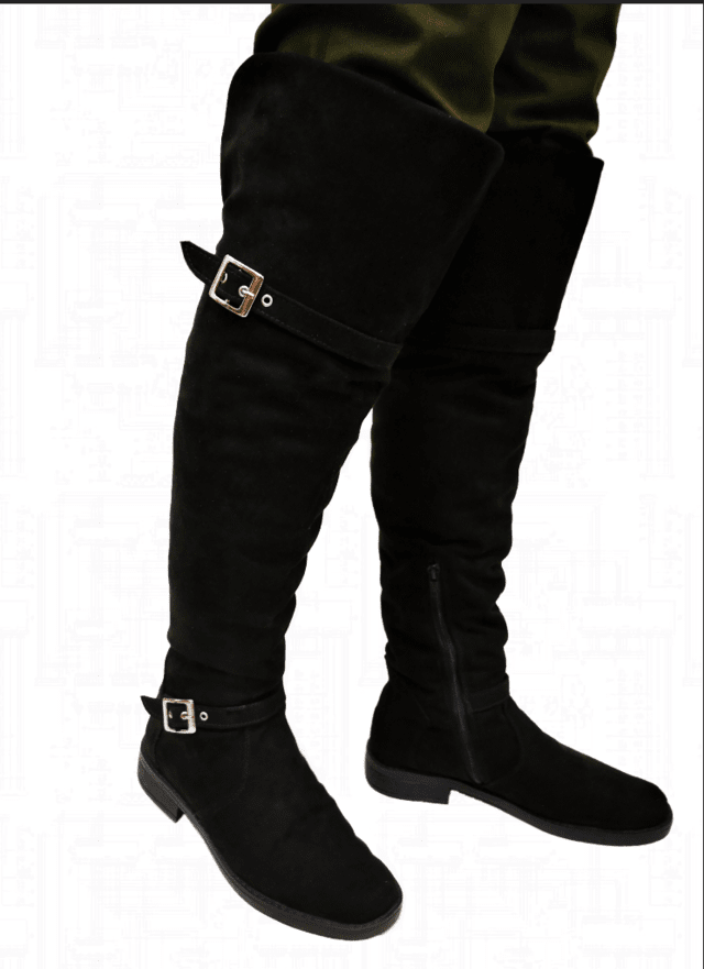 Botas extra largas para mujer en color negro