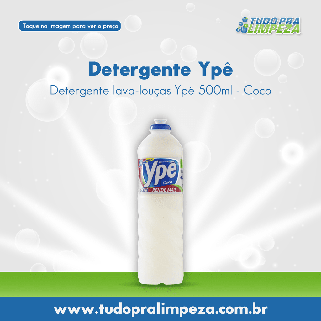 Detergente lava-louças Ypê 500ml Coco