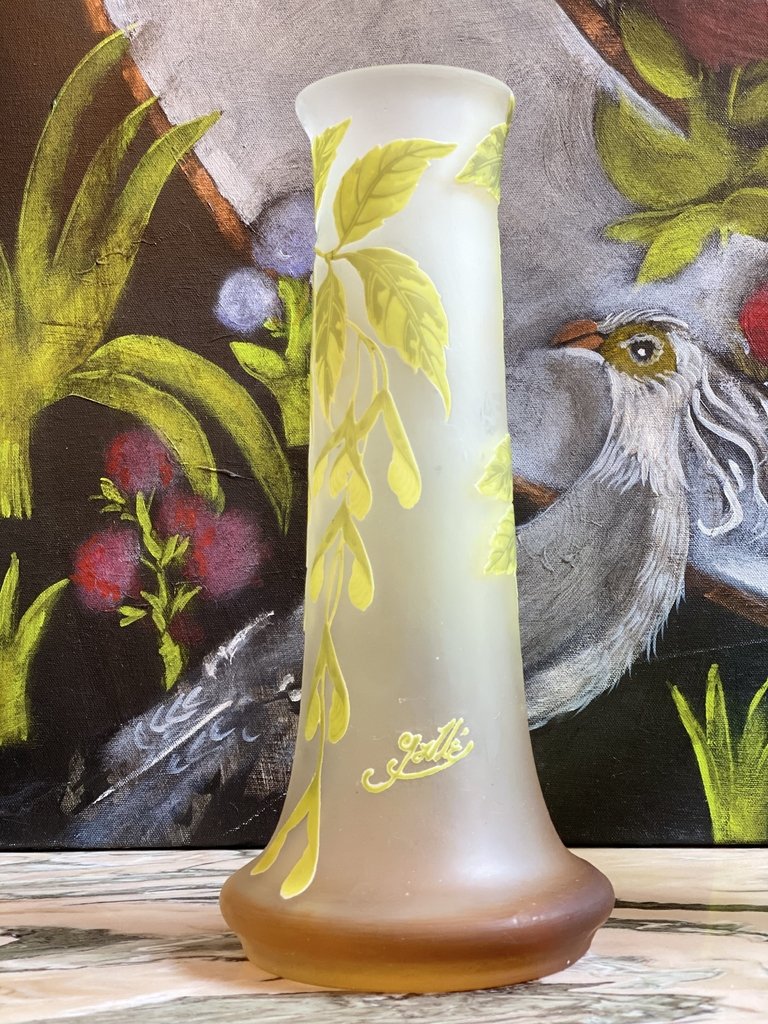 Vaso Art Nouveau francês Émile Gallé
