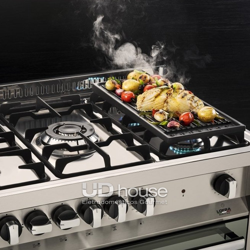 grill de mesa em ferro fundido para fogões lofra