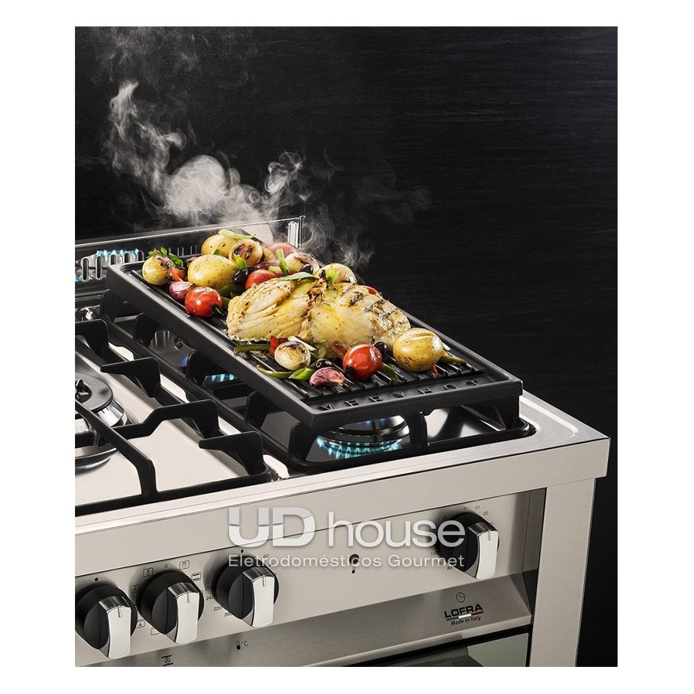 fogão new maxima 4q - forno a gás 72l - inox - 60 cm - 220v lofra