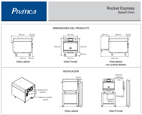 Horno Rápido PRATICA MOD ROCKET EXPRESS - Grupo Ecm