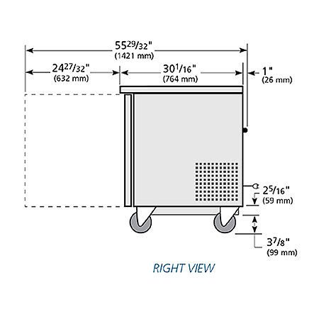 Heladera Bajo Mesada True Modelo TUC-27-HC - Grupo Ecm