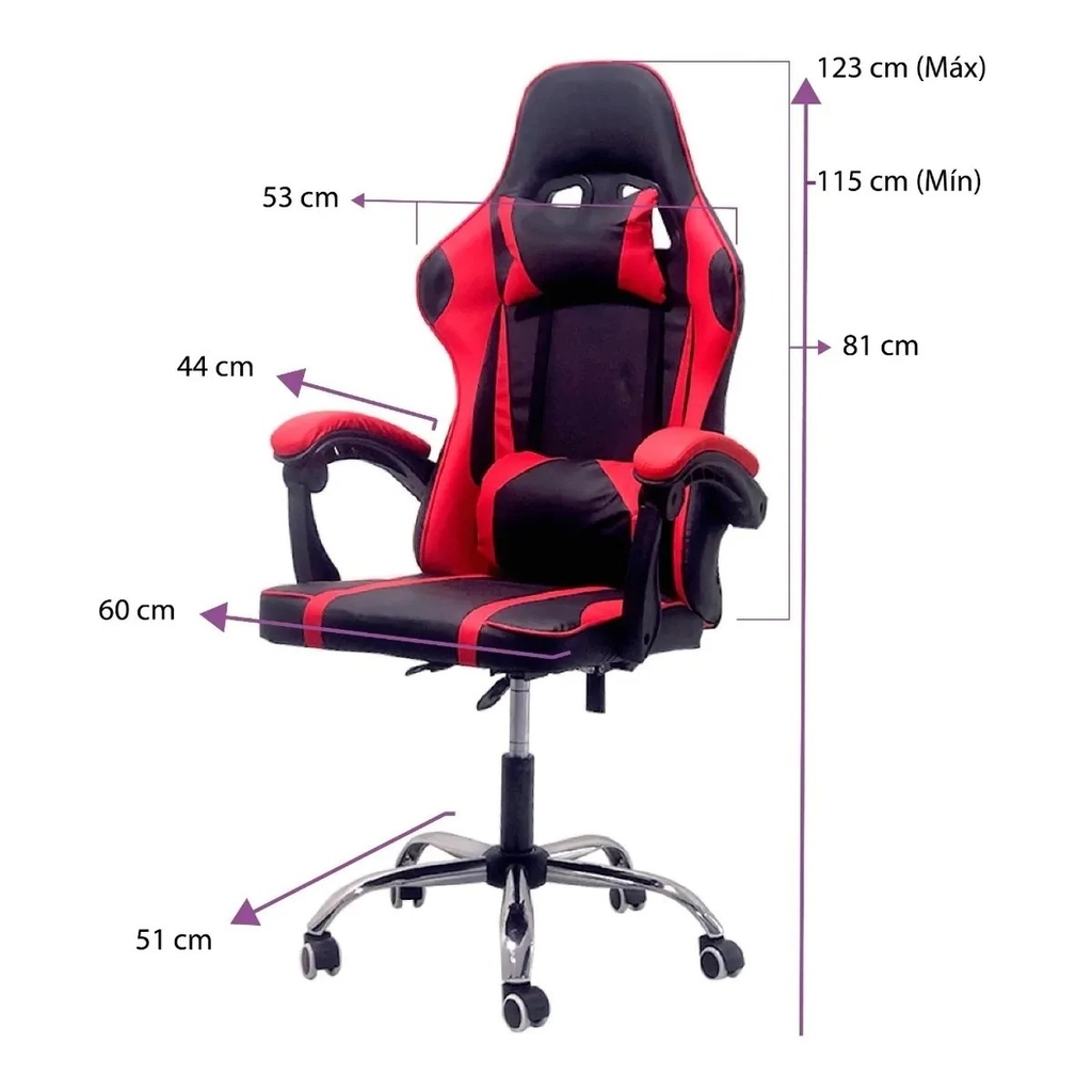 SILLA GAMER ROJA - Comprar en Juegos LPR