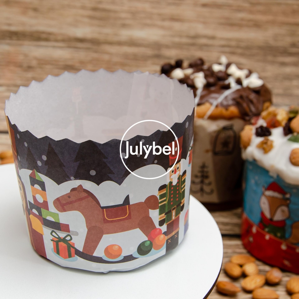 Molde pan dulce 0250g (9x7.5) (10 Unidades) Azul