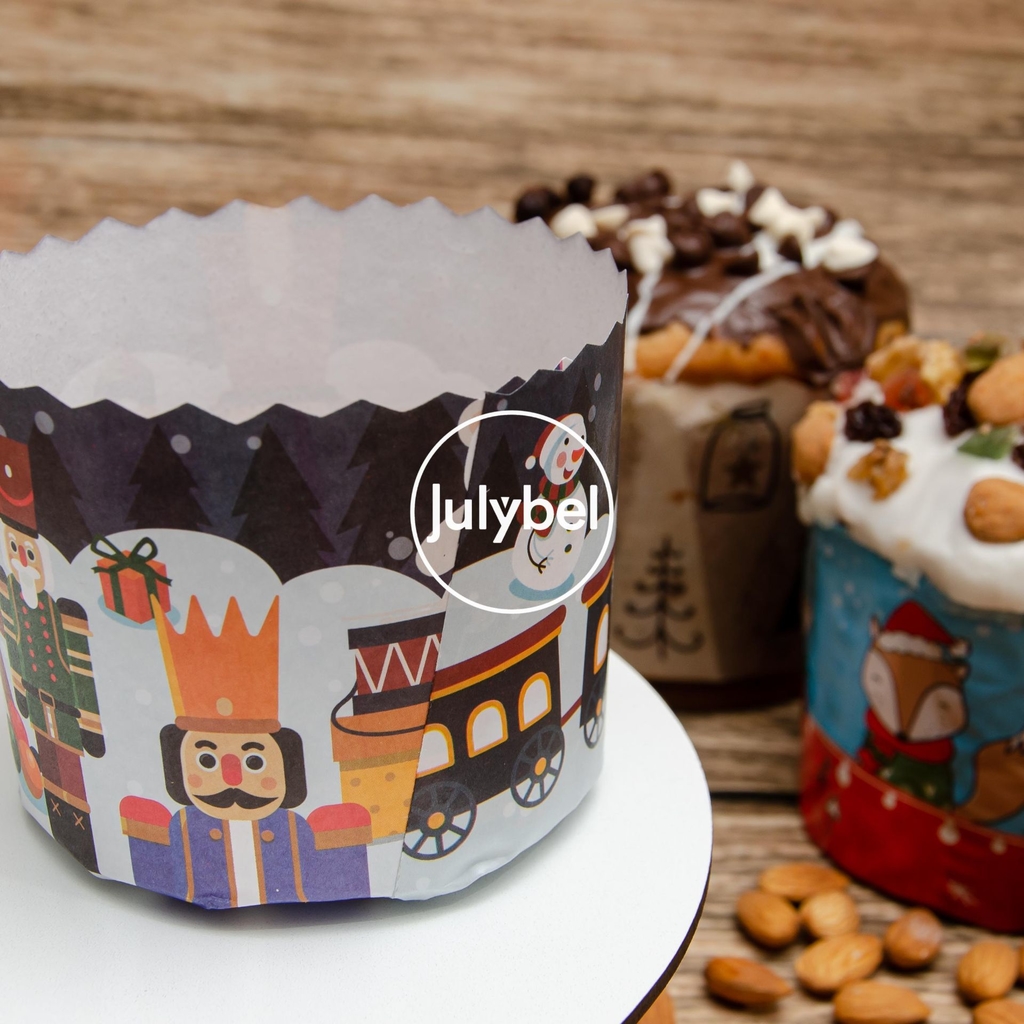 Molde pan dulce 0250g (9x7.5) (10 Unidades) Azul